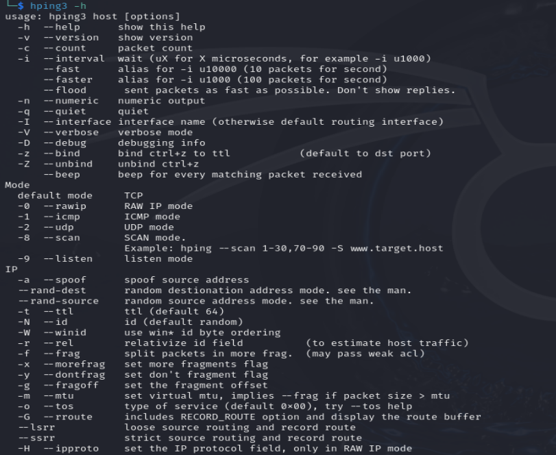 ابزار هکری Hping3 و حمله ی DOS - کافه آموزش | مرجع تخصصی آموزش شبکه